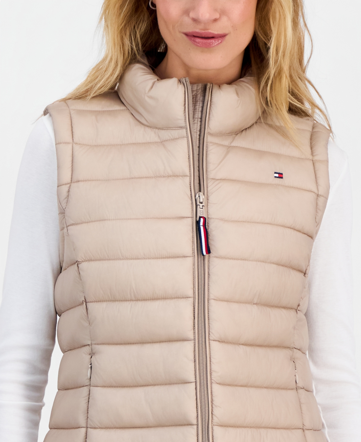 Click here for Tommy Hilfiger Womens Zip-Front Puffer Vest - Cham... prices
