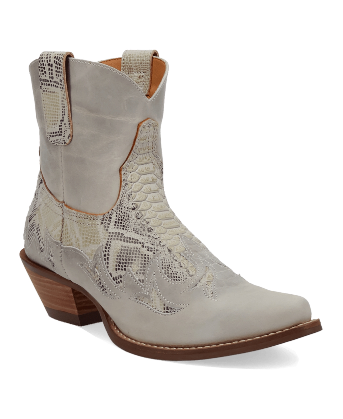 Click here for Dingo Womens Cobra Kiss Leather Bootie - Off white prices