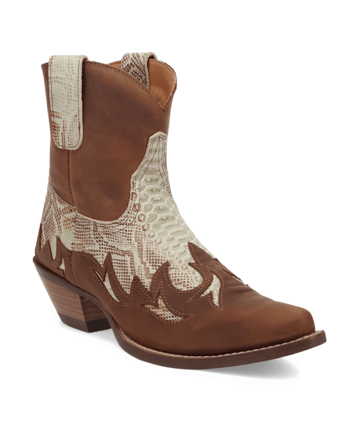 Click here for Dingo Womens Cobra Kiss Leather Bootie - Brown prices
