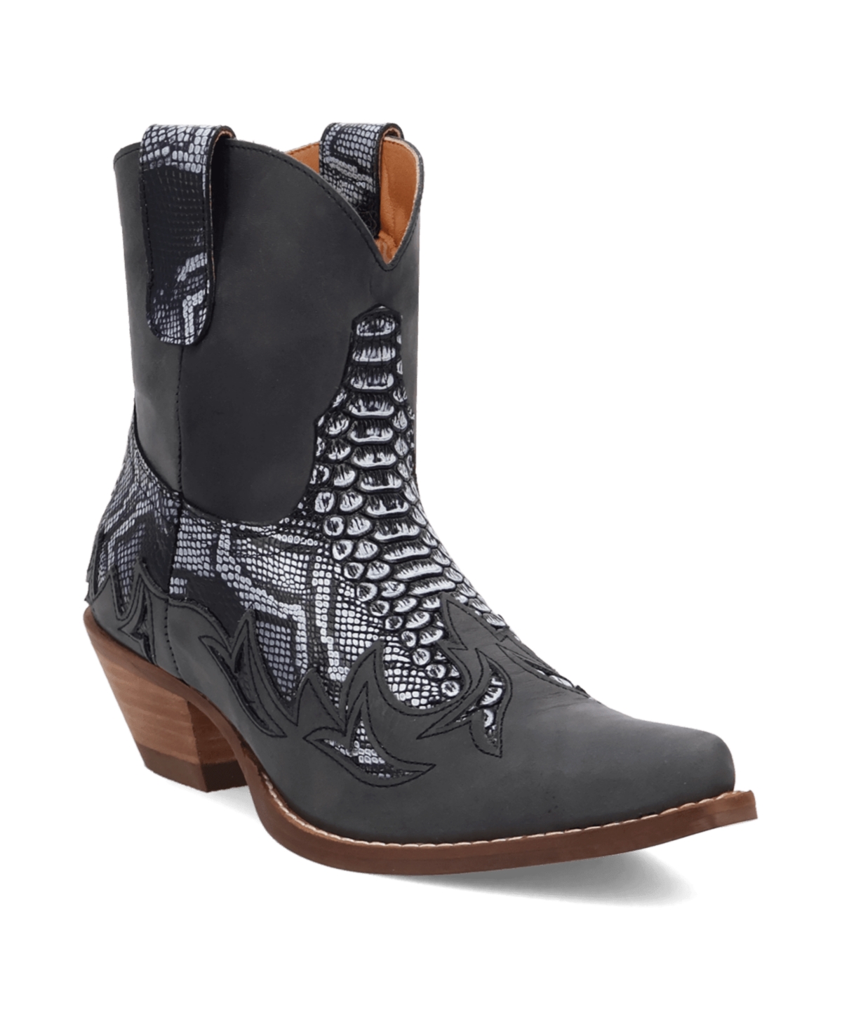 Click here for Dingo Womens Cobra Kiss Leather Bootie - Black prices