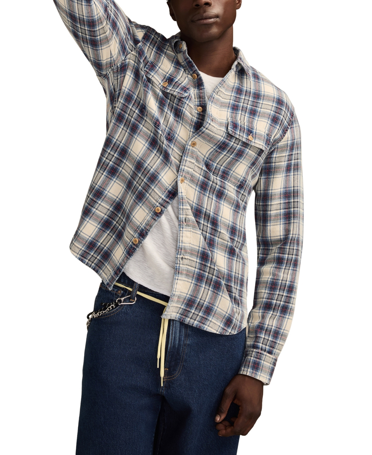 Click here for Lucky Brand Mens Long-Sleeve Regular Fit Flannel S... prices