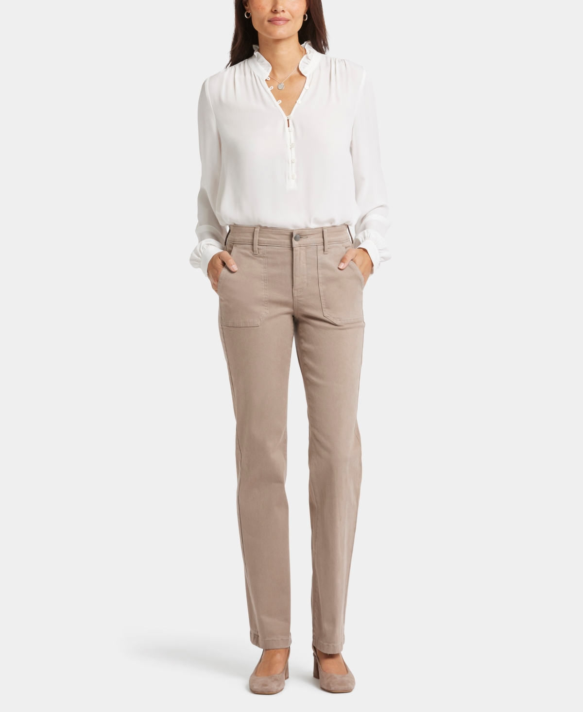 Click here for Nydj Womens Utility Marilyn Straight Jeans - Count... prices