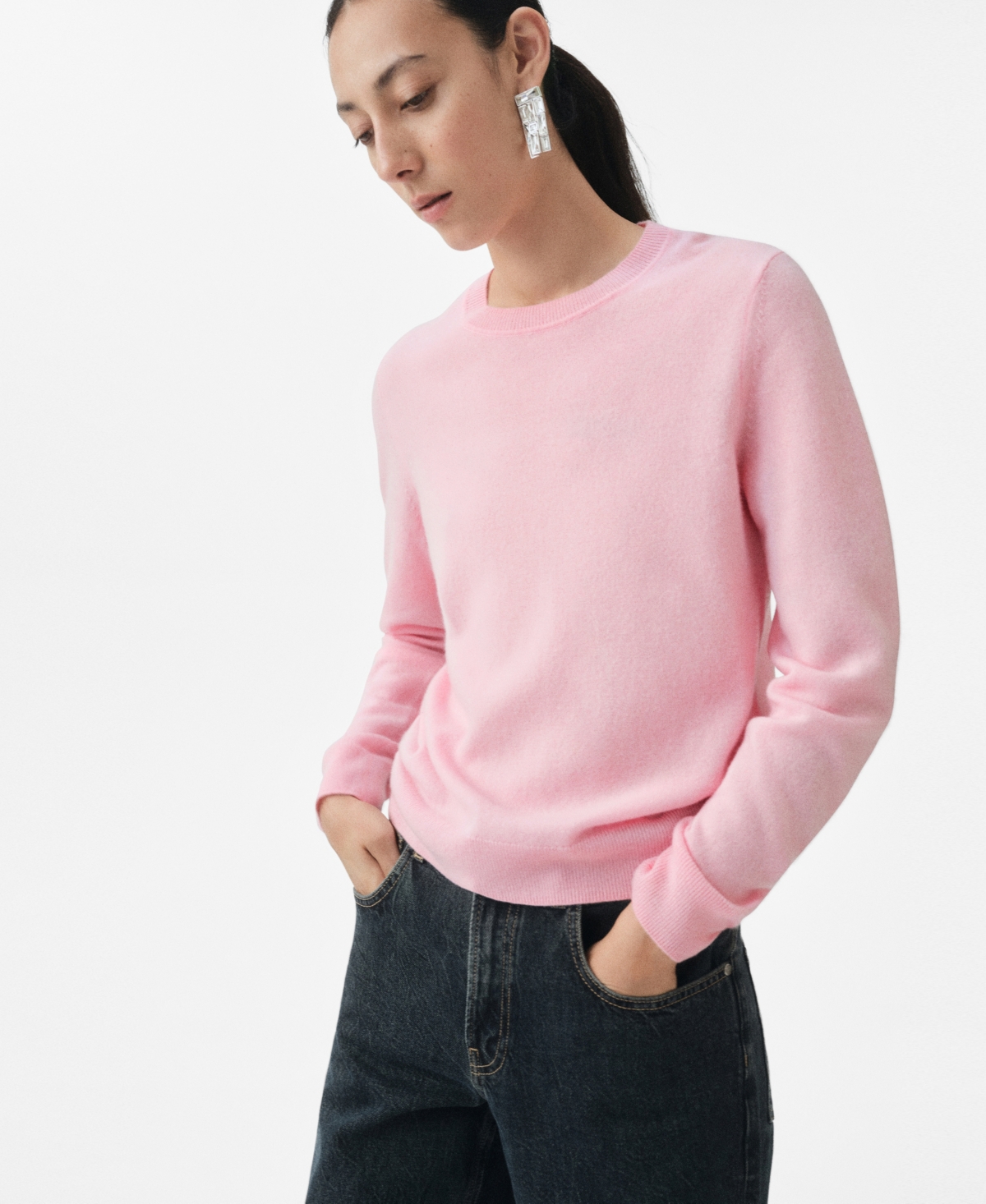 Click here for Mango Womens Cashmere Sweater - Pink prices