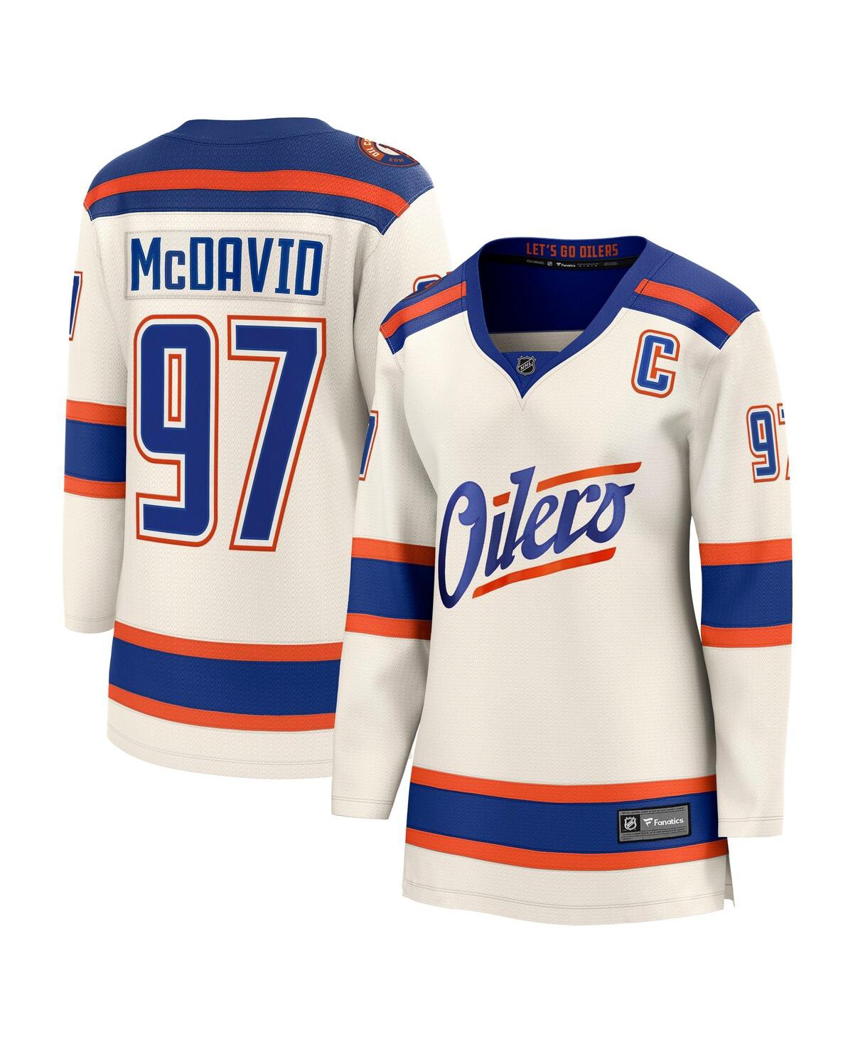 Click here for Fanatics Womens Connor McDavid Light Beige Edmonto... prices