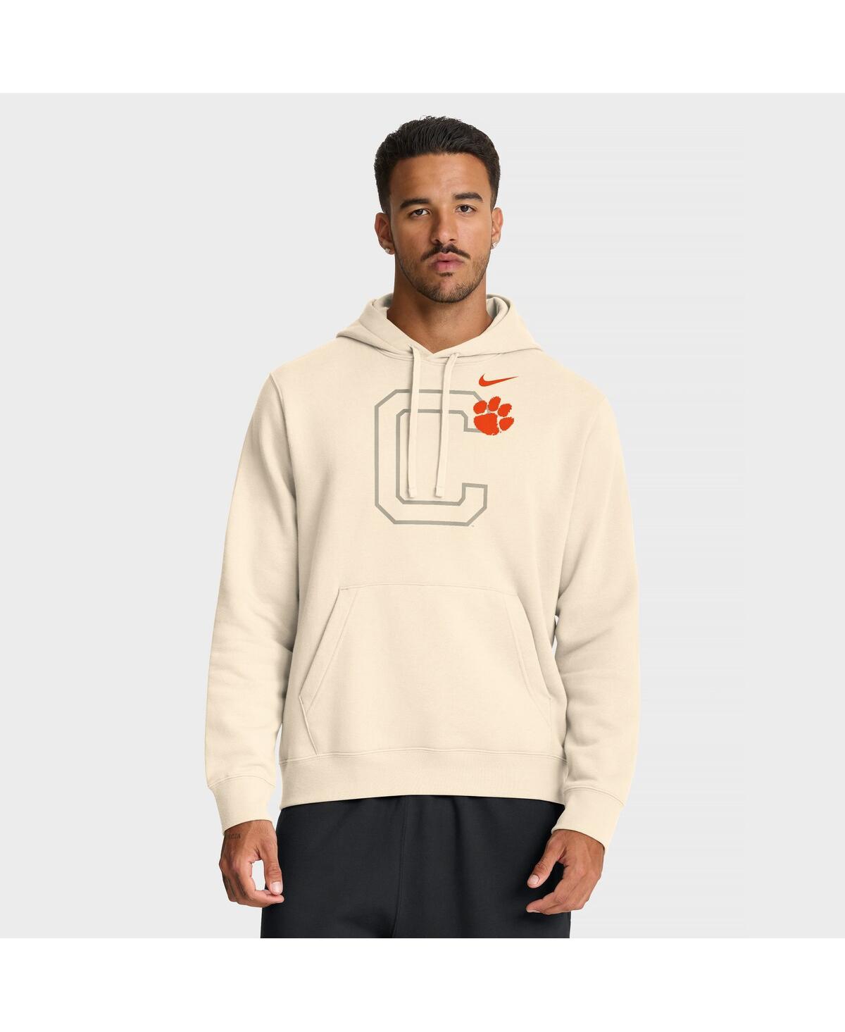 Click here for Nike Mens Cream Clemson Tigers Campus Shadow Hoodi... prices