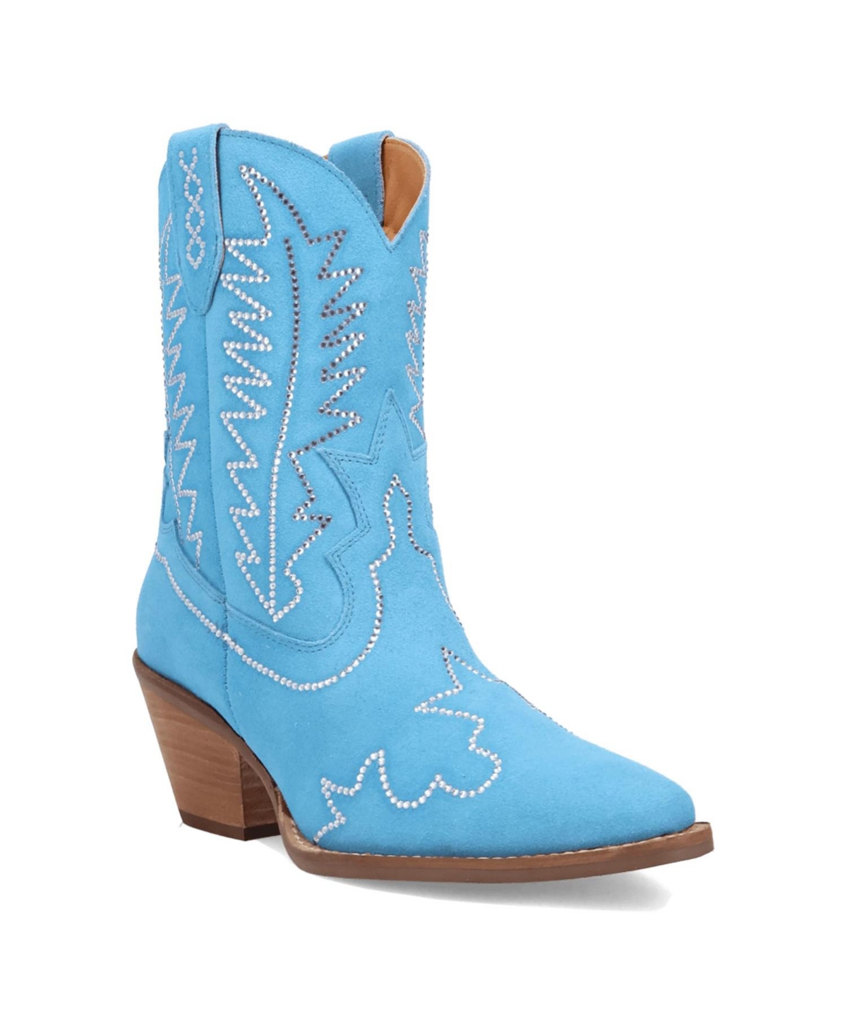 Click here for Dingo Womens Tiny Pony Suede Leather Bootie - Blue prices