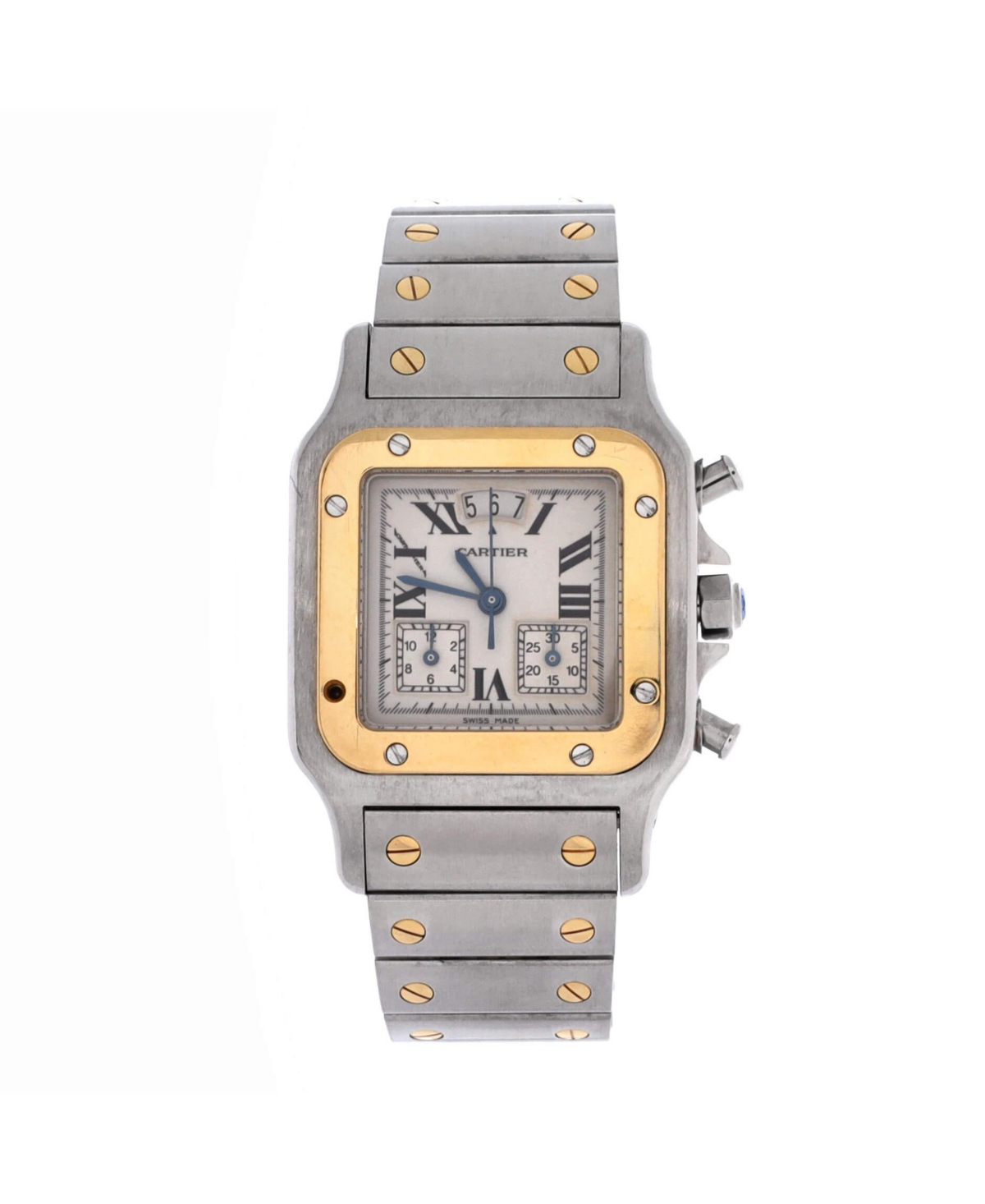 Click here for Pre-Owned Cartier Santos de Cartier Galbee Chronog... prices