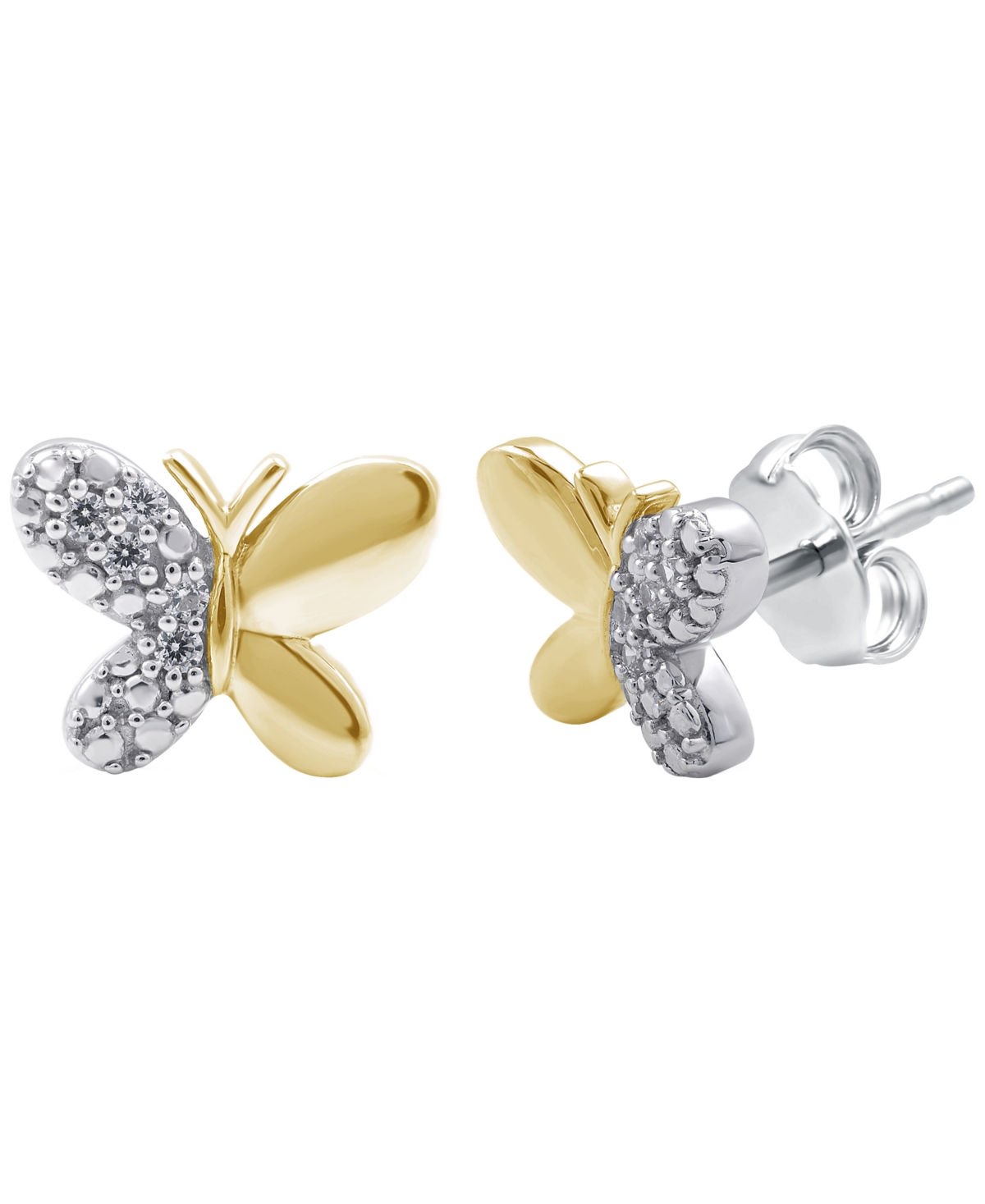Click here for Macys Diamond Butterfly Earrings (1/10 ct. t.w.) i... prices