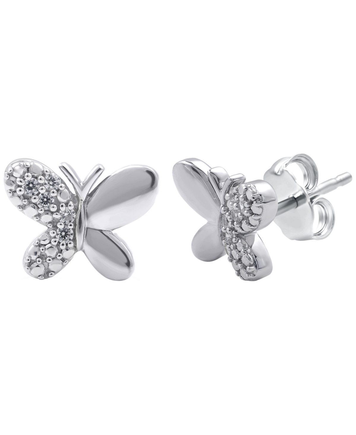 Click here for Macys Diamond Butterfly Earrings (1/10 ct. t.w.) i... prices