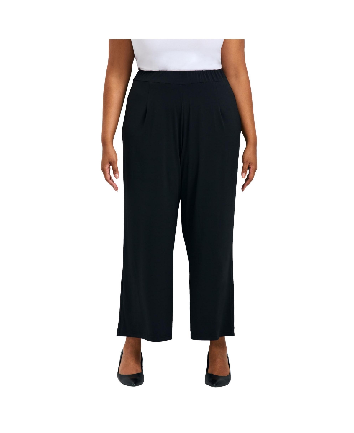 Click here for Avenue Womens Audrey Wide Leg Pant - Black prices
