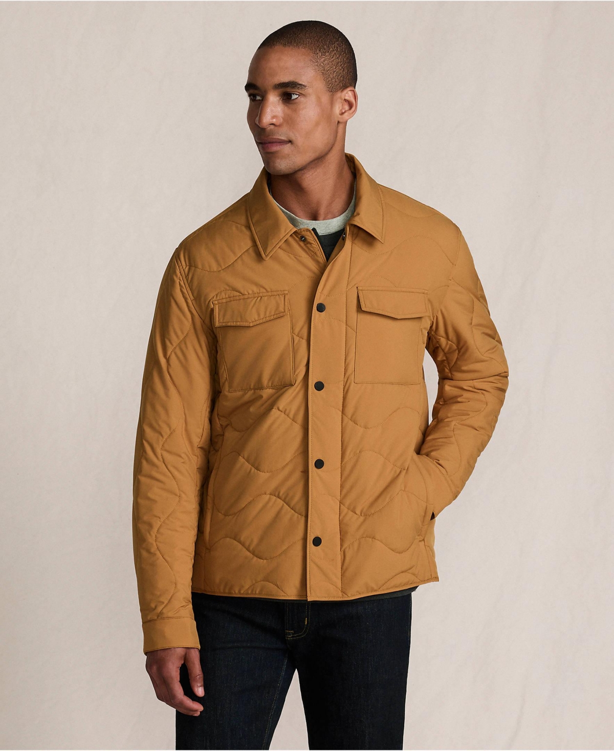 Click here for Lands End Mens Quilted Insulated Shirt Jacket - Ca... prices