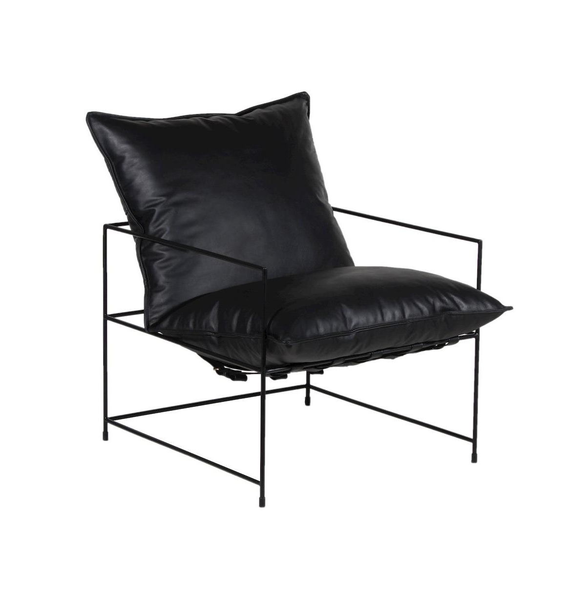 Click here for Porter Designs Hagen Black Iron Frame Accent Chair... prices