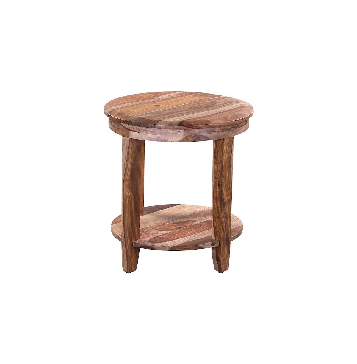 Click here for Sonora Solid Sheesham Wood Round End Table  Brown prices