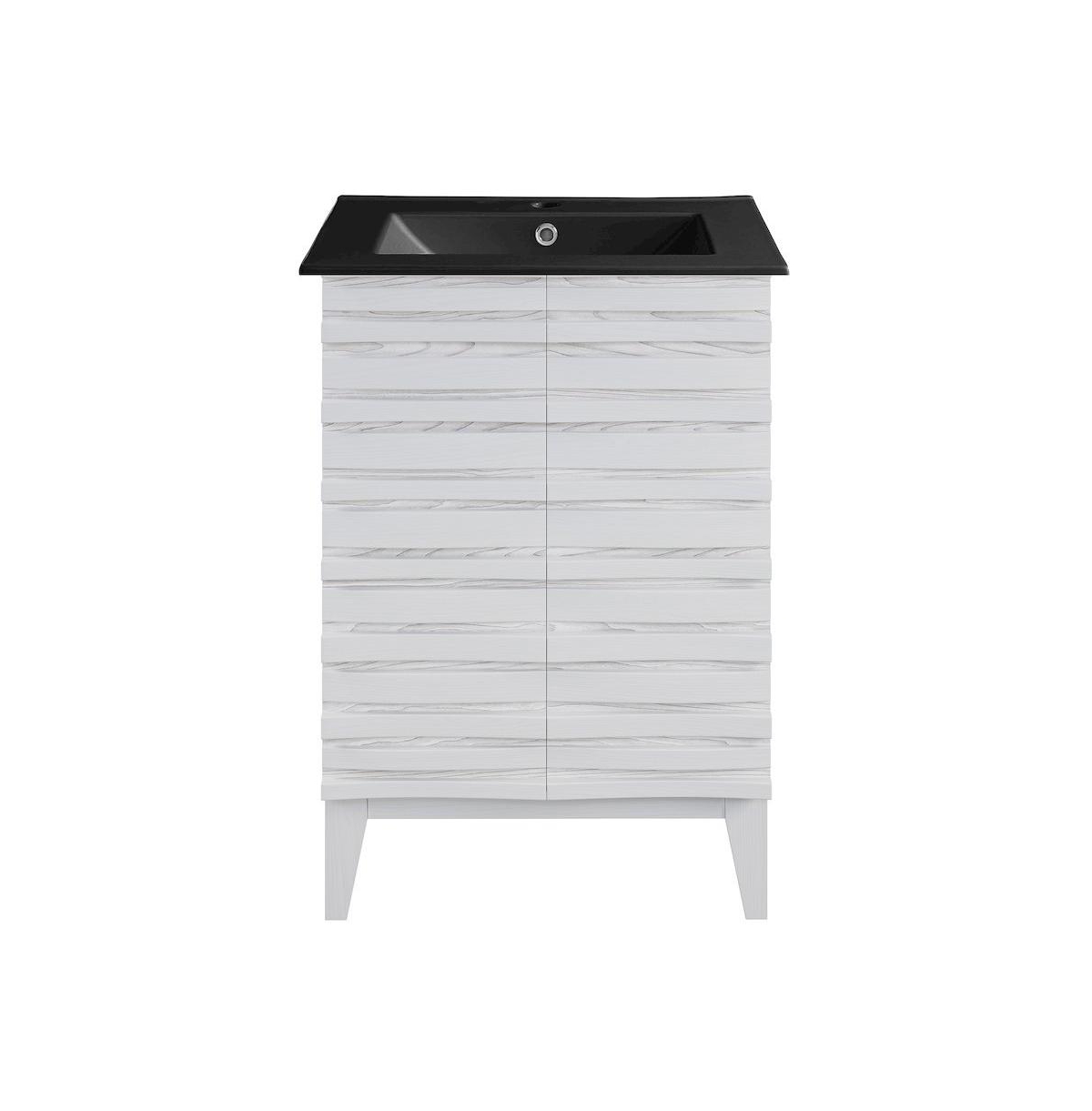 Click here for Cascade 24 in. White Oak Bathroom Vanity With Blac... prices