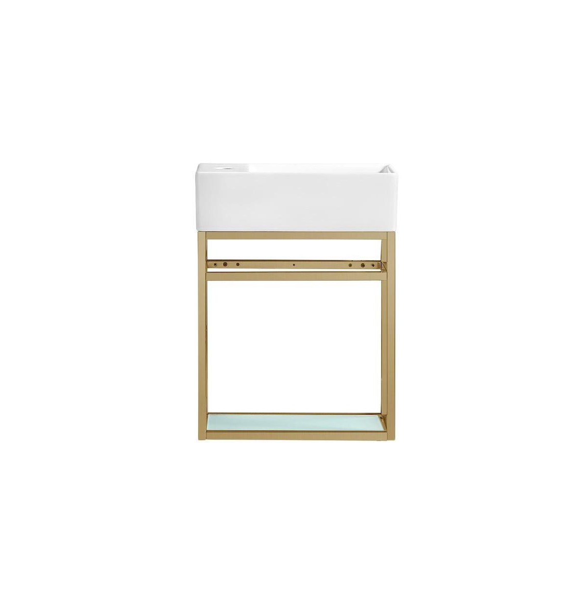 Click here for Pierre 19.5 Single  Open Shelf  Gold Metal Frame B... prices