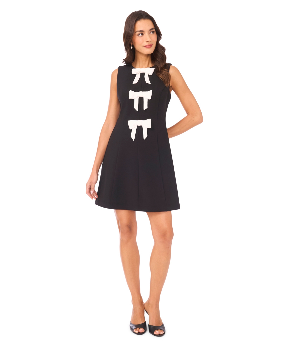Click here for CeCe Womens Attached Bows Sleeveless Mini Dress -... prices
