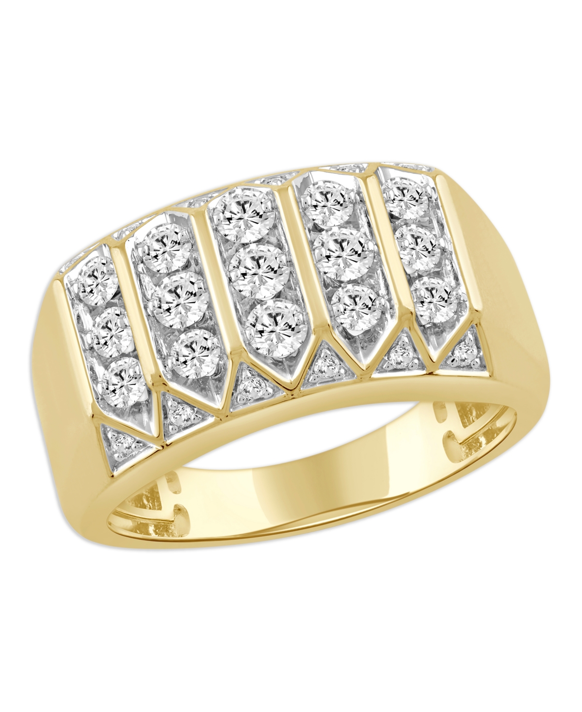 Click here for Macys Mens Diamond Ring (1 ct. t.w.) in 10K Yellow... prices