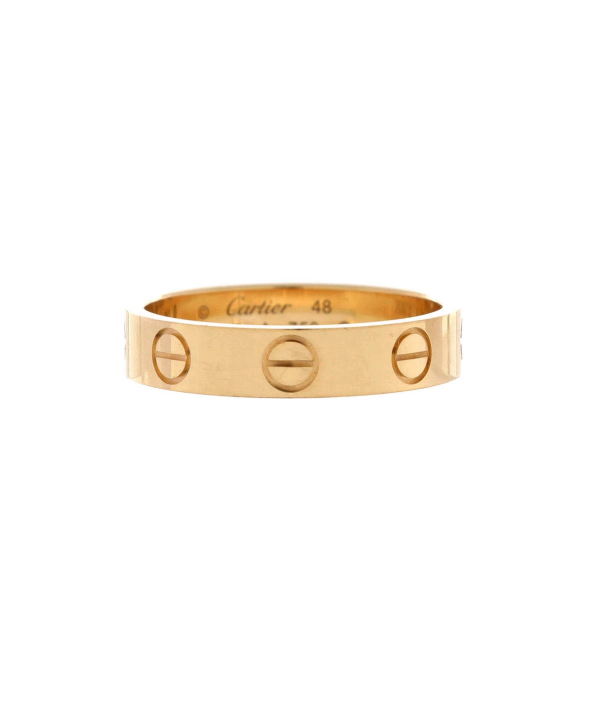 Click here for Pre-Owned Cartier Love Wedding Band Ring - 18k yel... prices