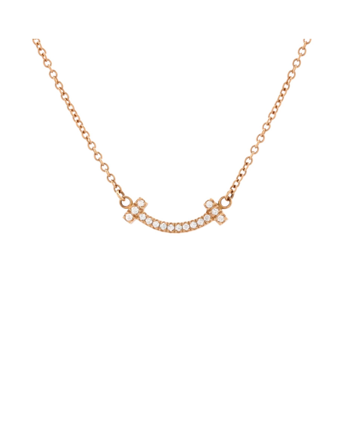 Click here for Pre-Owned Tiffany & Co T Smile Pendant Necklace -... prices