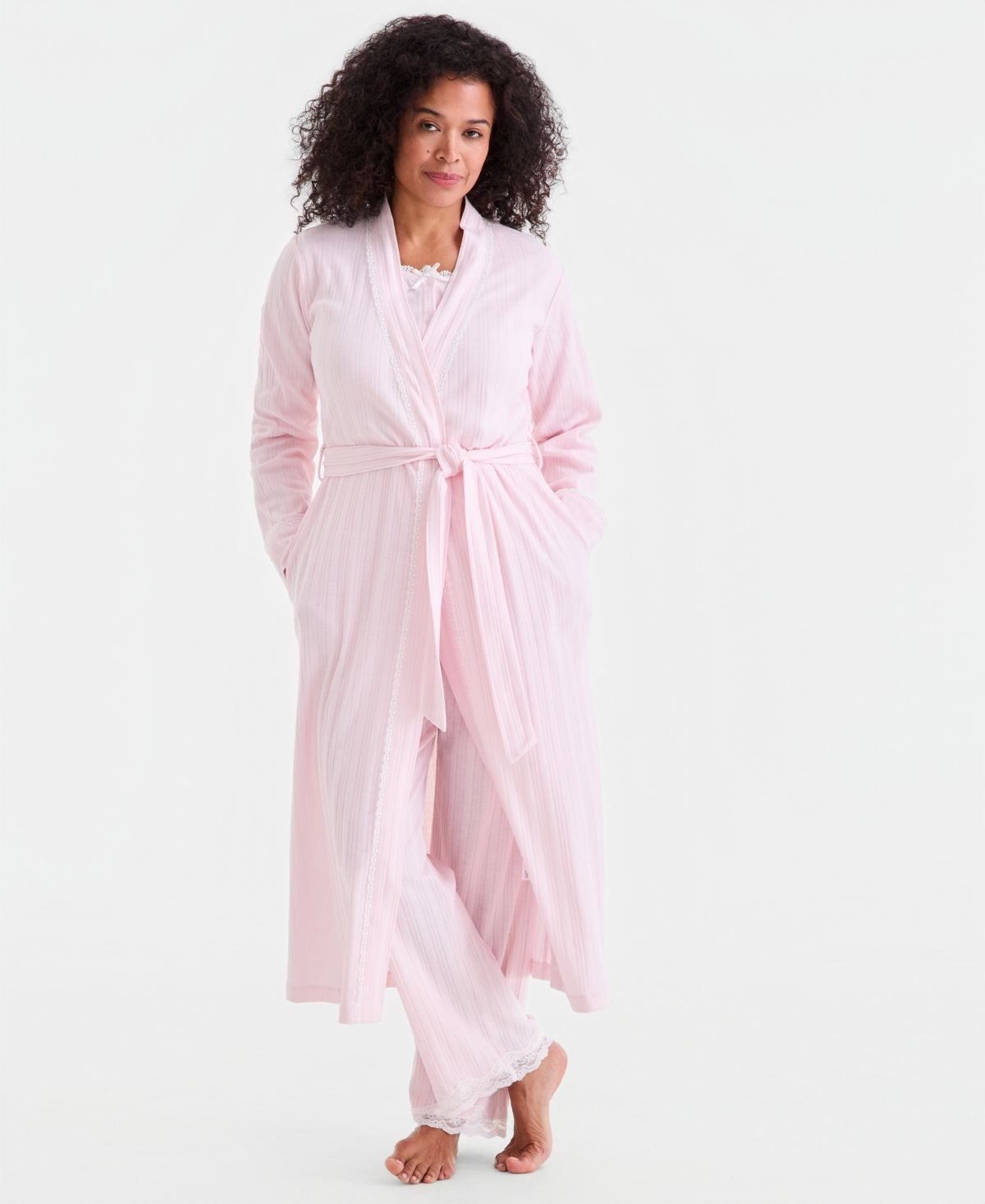 Click here for Charter Club Womens Lace-Trim Pointelle Robe  Macy... prices