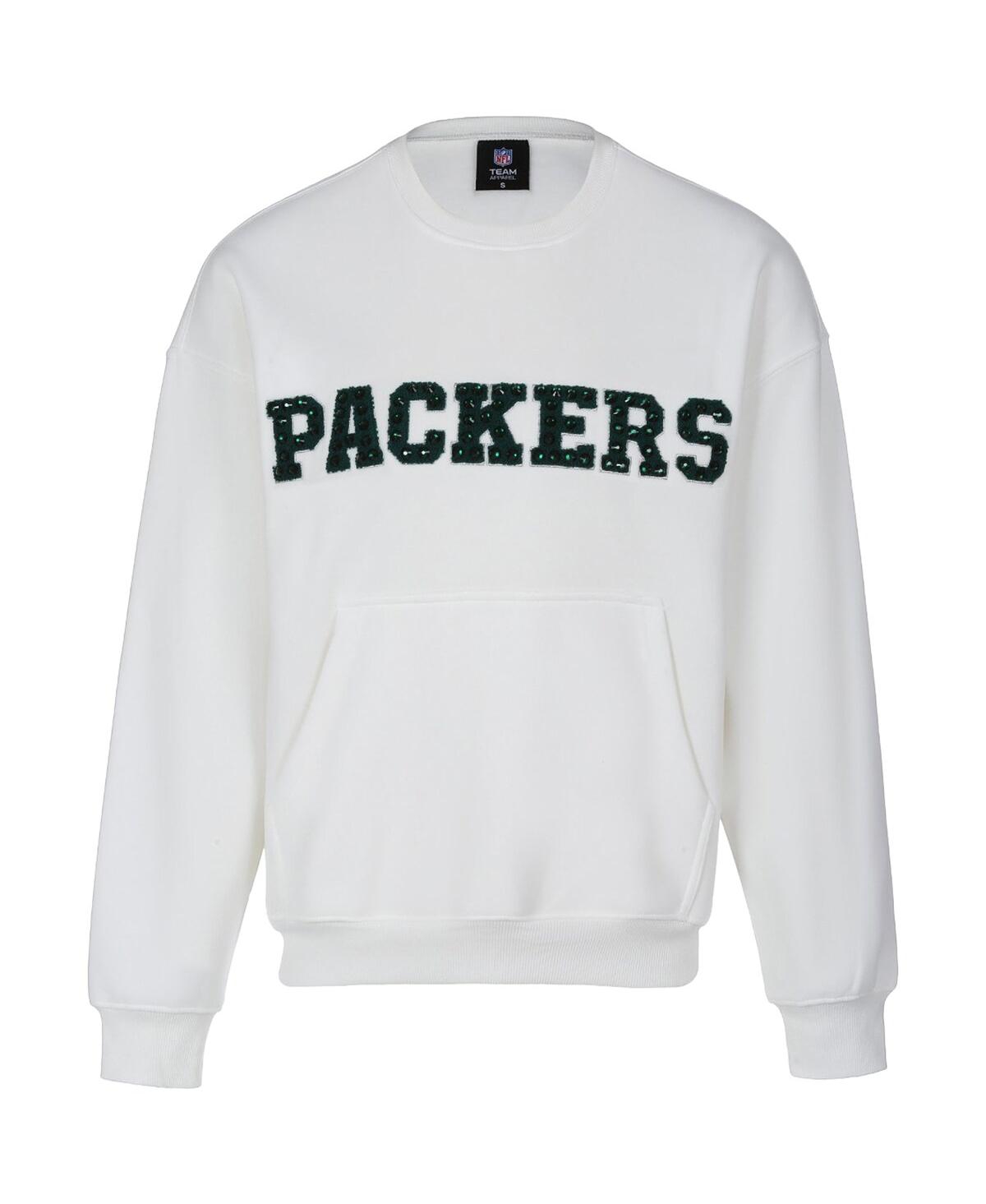 Click here for Cuce Womens White Green Bay Packers Chenille Jewel... prices
