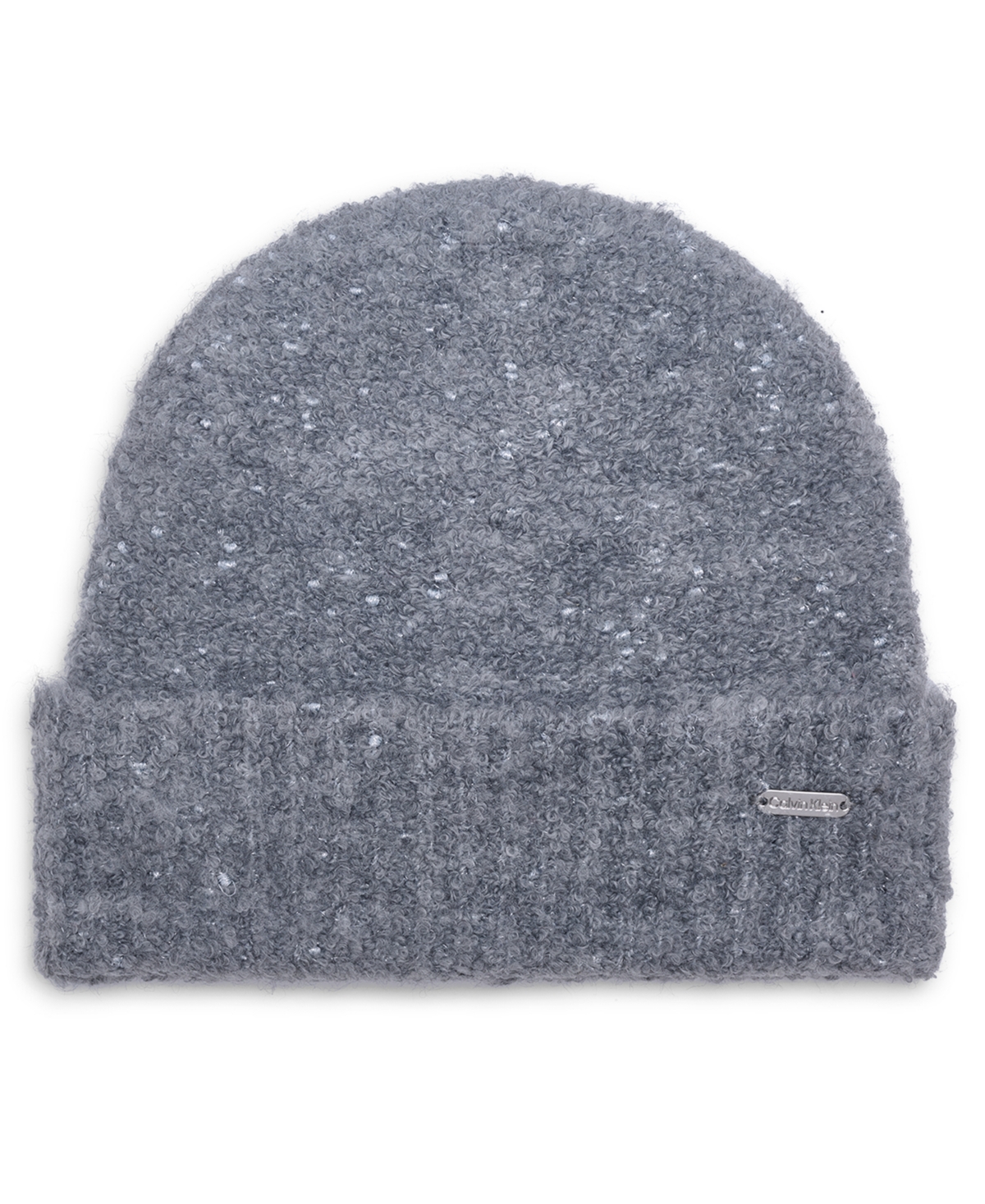 Click here for Calvin Klein Womens Metallic Knit Beanie Hat - Hea... prices