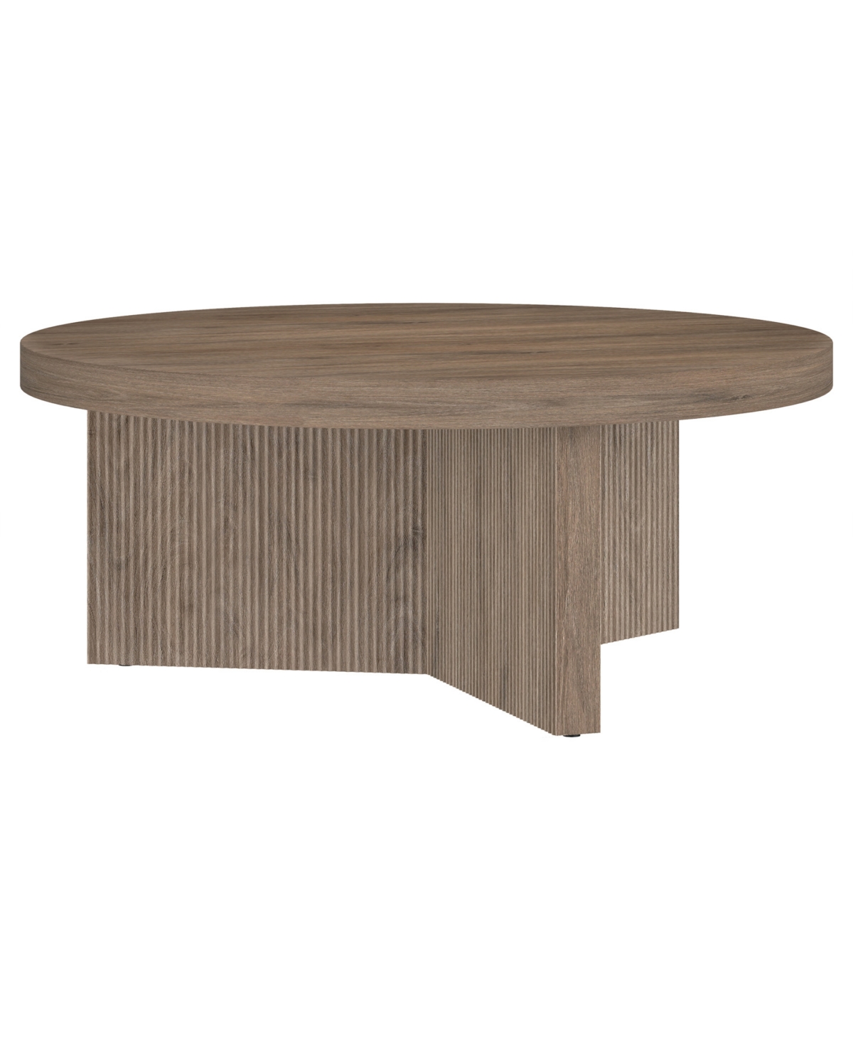 Click here for Hudson & Canal Holm 36 Wood Wide Round Coffee Tabl... prices