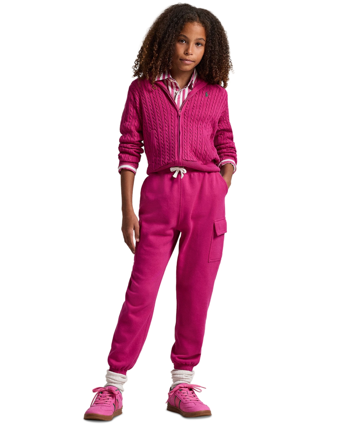 Click here for Polo Ralph Lauren Big Girls Fleece Cargo Pants - P... prices