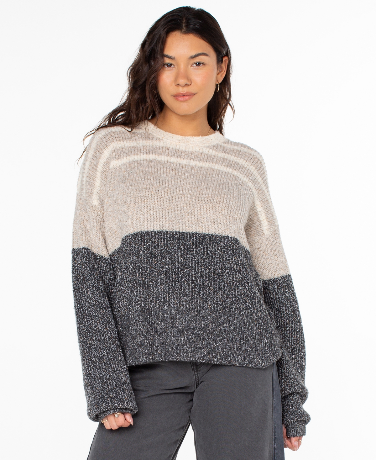 Click here for Roxy Womens Prep Long-Sleeve Sweater - Parchment prices