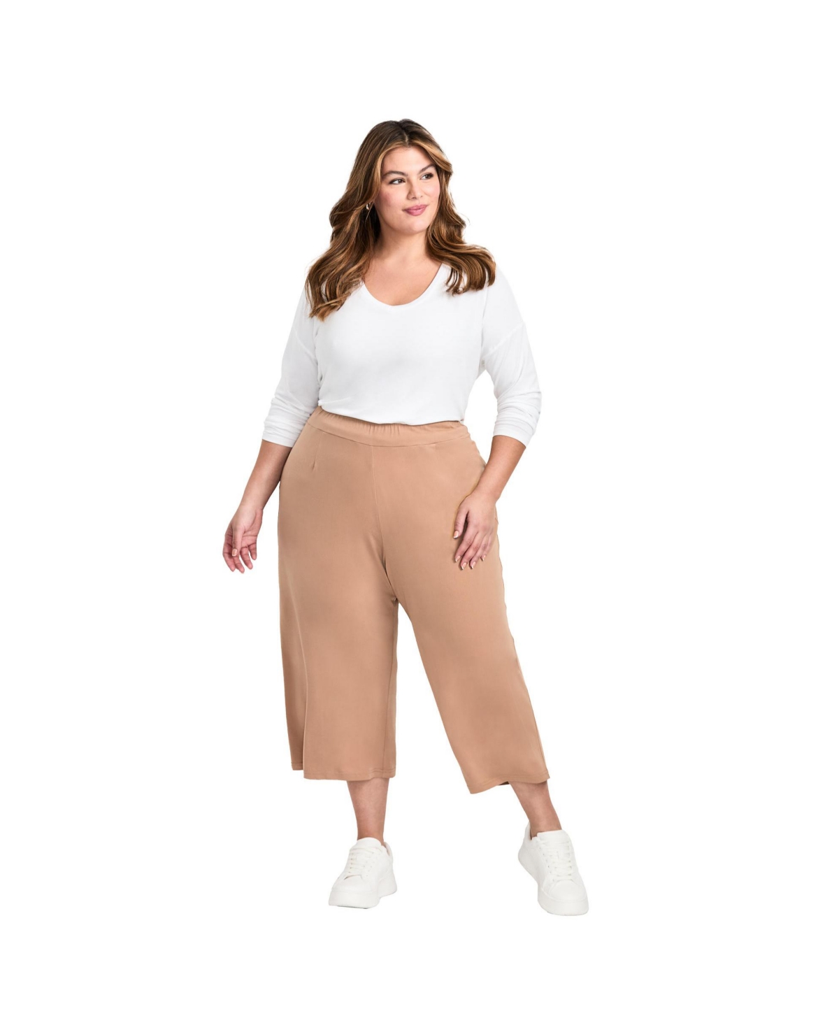 Click here for Avenue Womens Audrey Crop Pant - Almond taupe prices