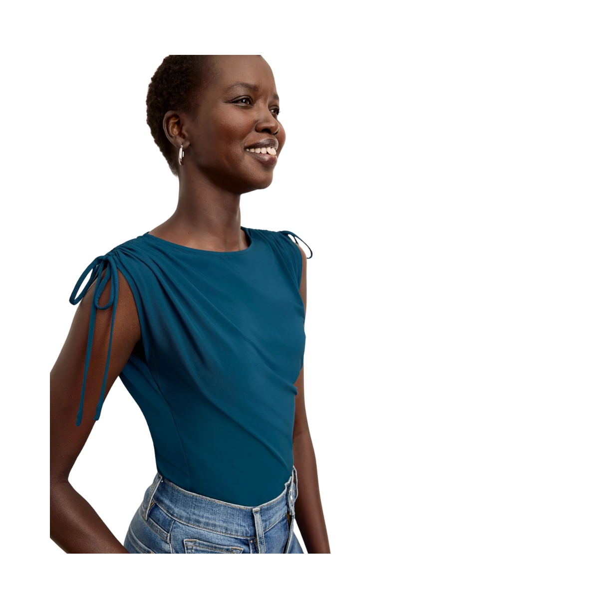 Click here for M.m.LaFleur Womens Dotty Cinch-Sleeve Top - Light... prices