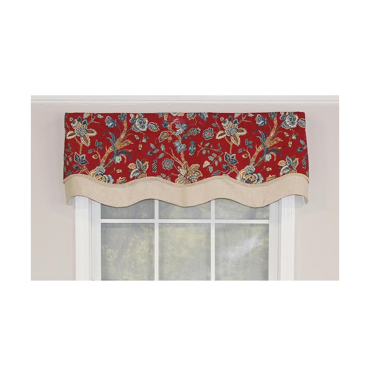 Click here for Rlf Home Gianna Glory Valance Red. 3" Rod Poc... prices