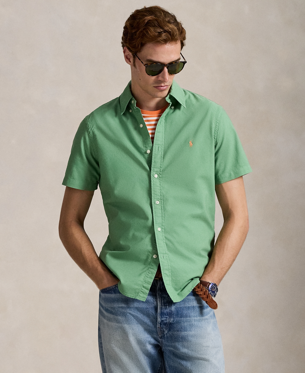Click here for Polo Ralph Lauren Mens Garment-Dyed Oxford Shirt -... prices