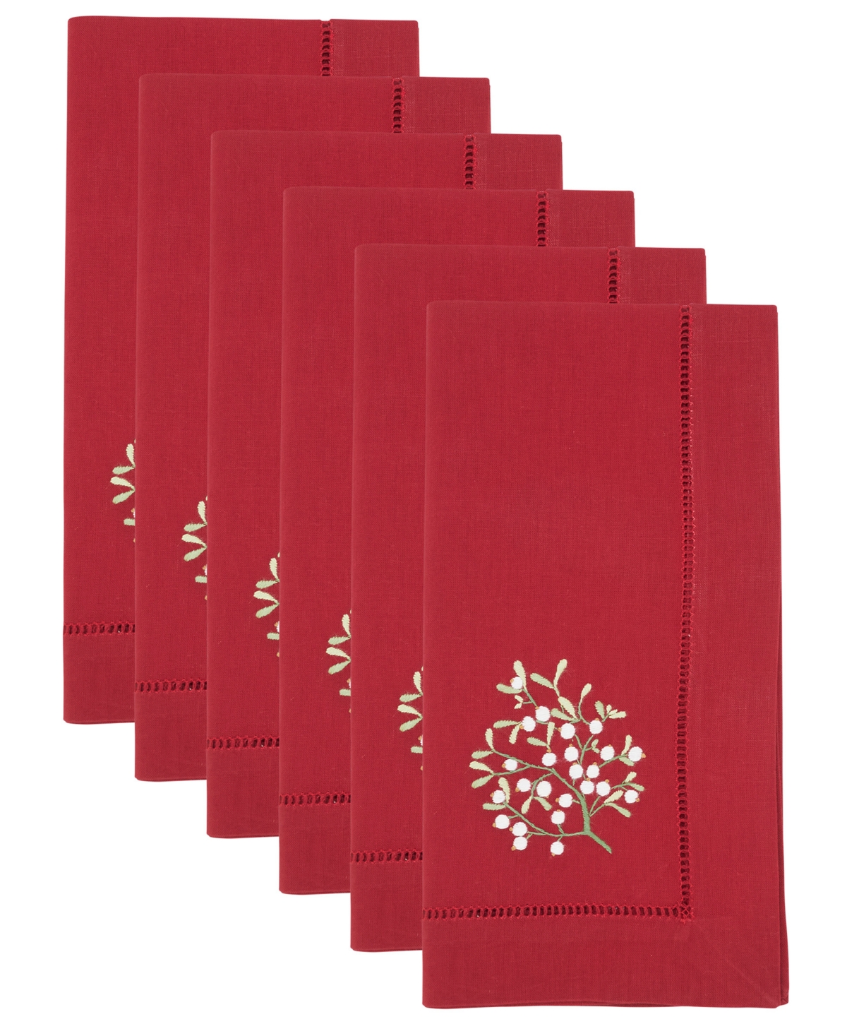 Click here for Saro Lifestyle EmbrD Mistetoe Hemstitch Napkin  Se... prices