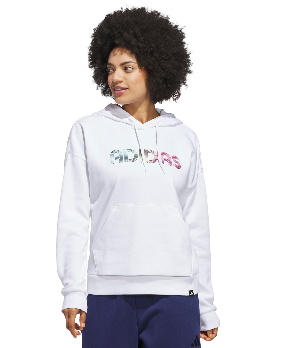 Click here for adidas Womens Wordmark Graphic Hooded Sweatshirt -... prices