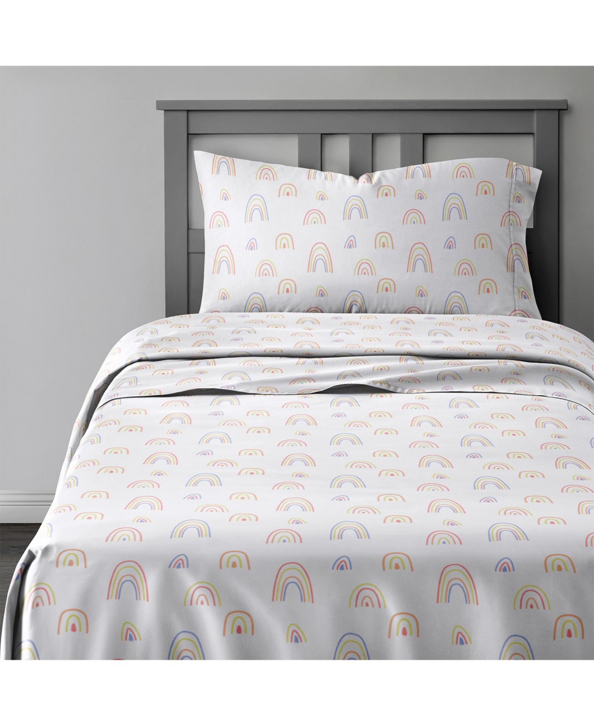 Click here for Kids 4 Piece Microfiber Sheet Set - Queen - Rainbo... prices