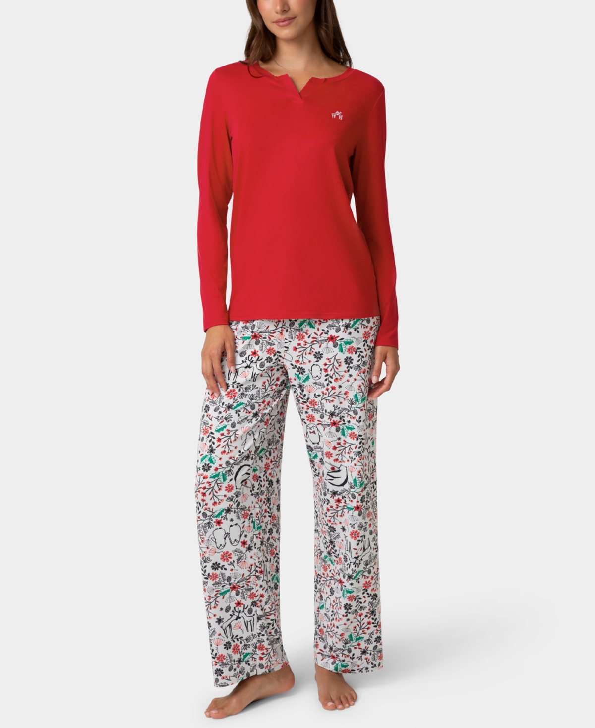 Click here for Hue Womens Timeless Jersey Folded Set - Red Pengui... prices