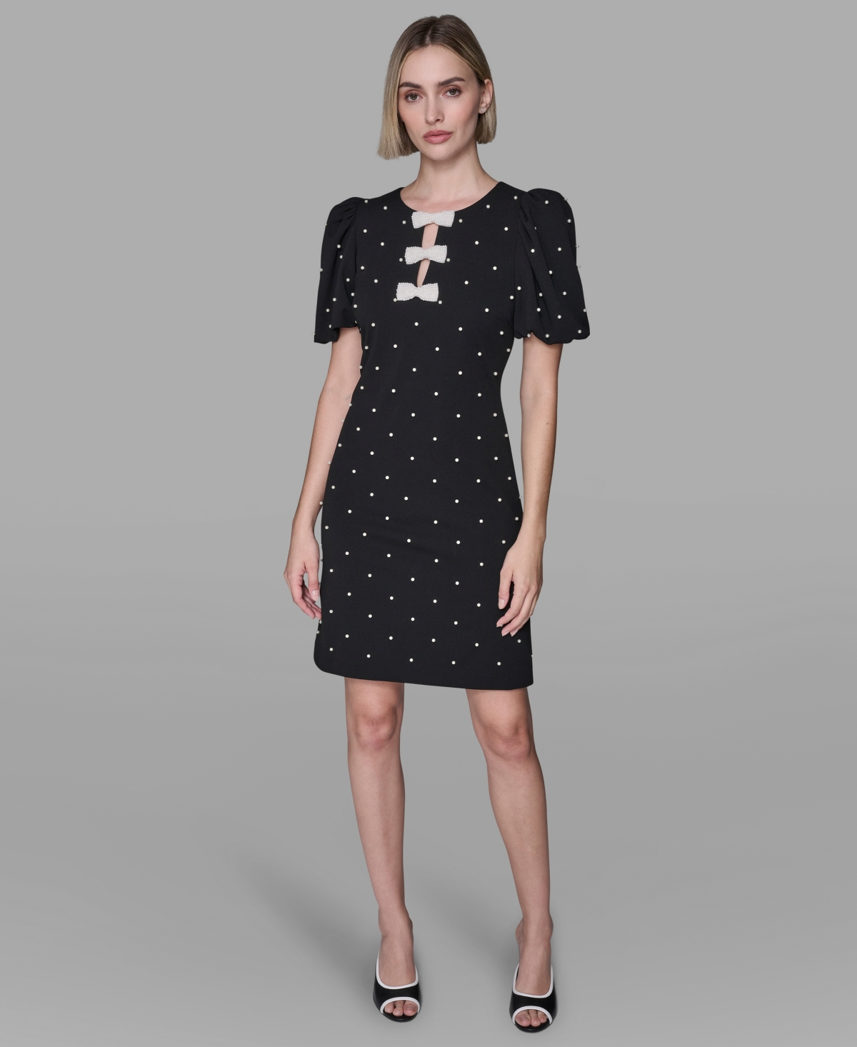 Click here for Karl Lagerfeld Paris Womens Scuba Crepe Sheath Dre... prices