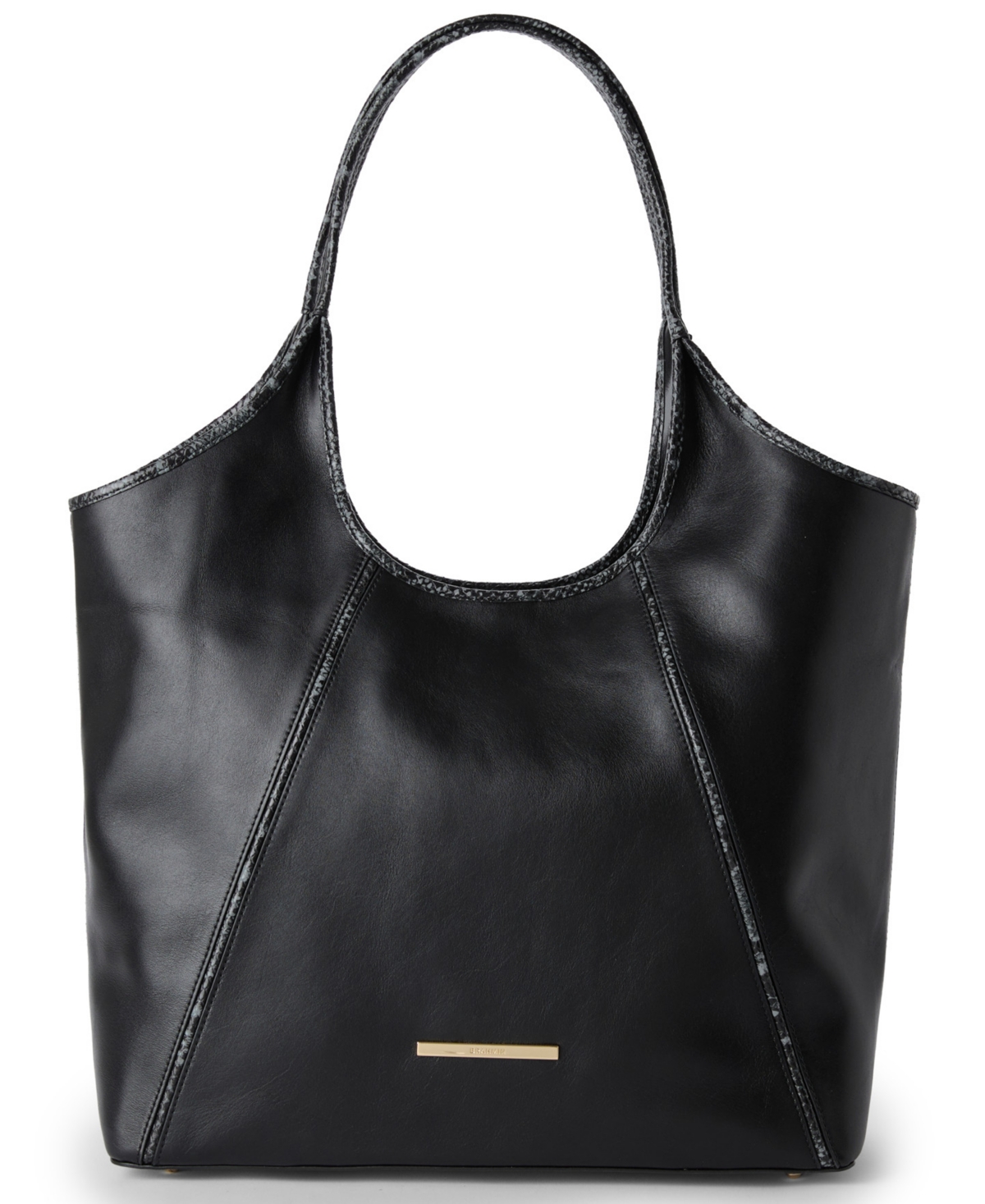 Click here for Brahmin Iona Medium Leather Tote Bag - Black Dietr... prices