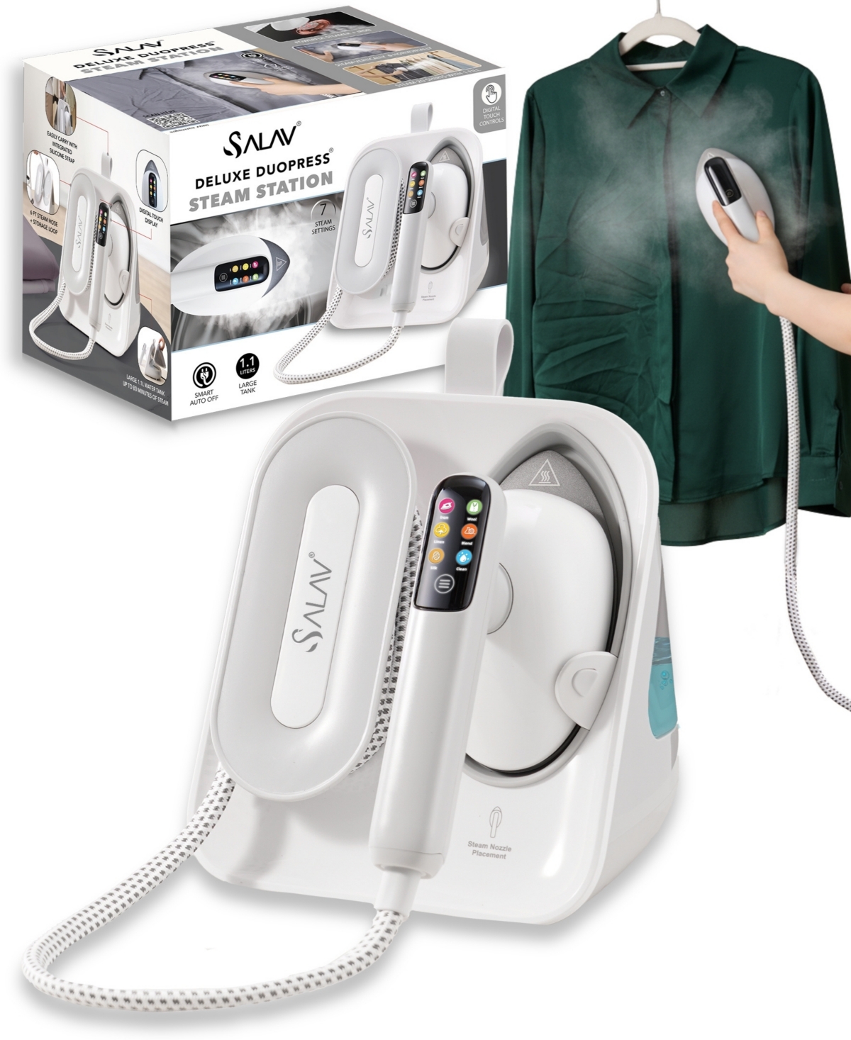 Click here for Salav Deluxe Duopress Steam Station - White prices