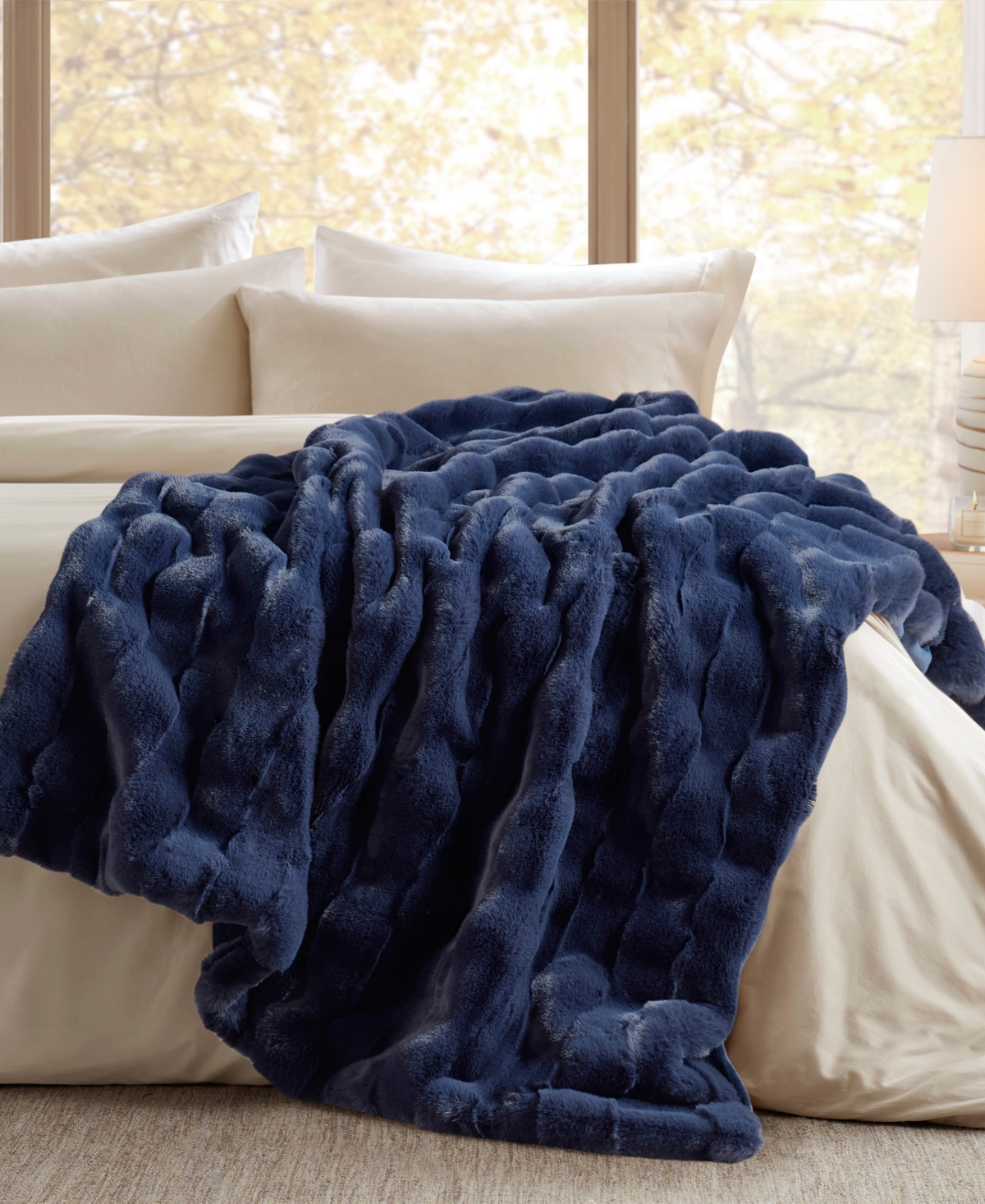 Click here for Madison Park Vivienne Faux Fur Throw  50 x 60 - Na... prices