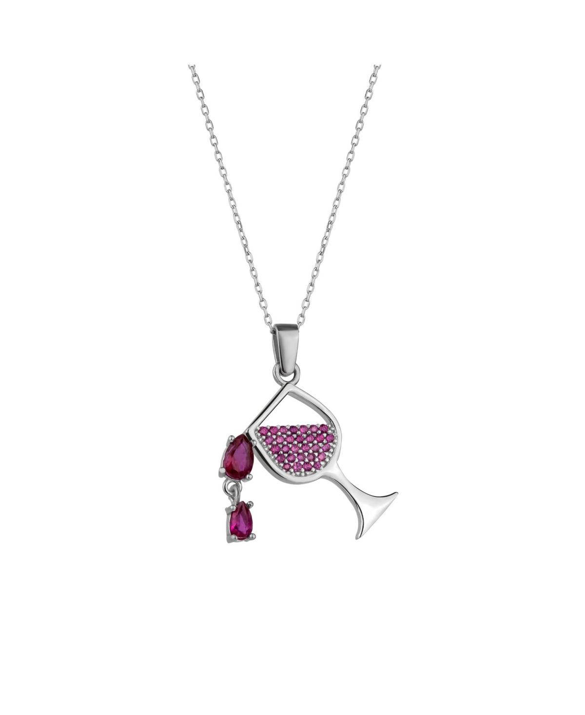 Click here for Spero LondonRed Wine Glass Sterling Silver Necklac... prices