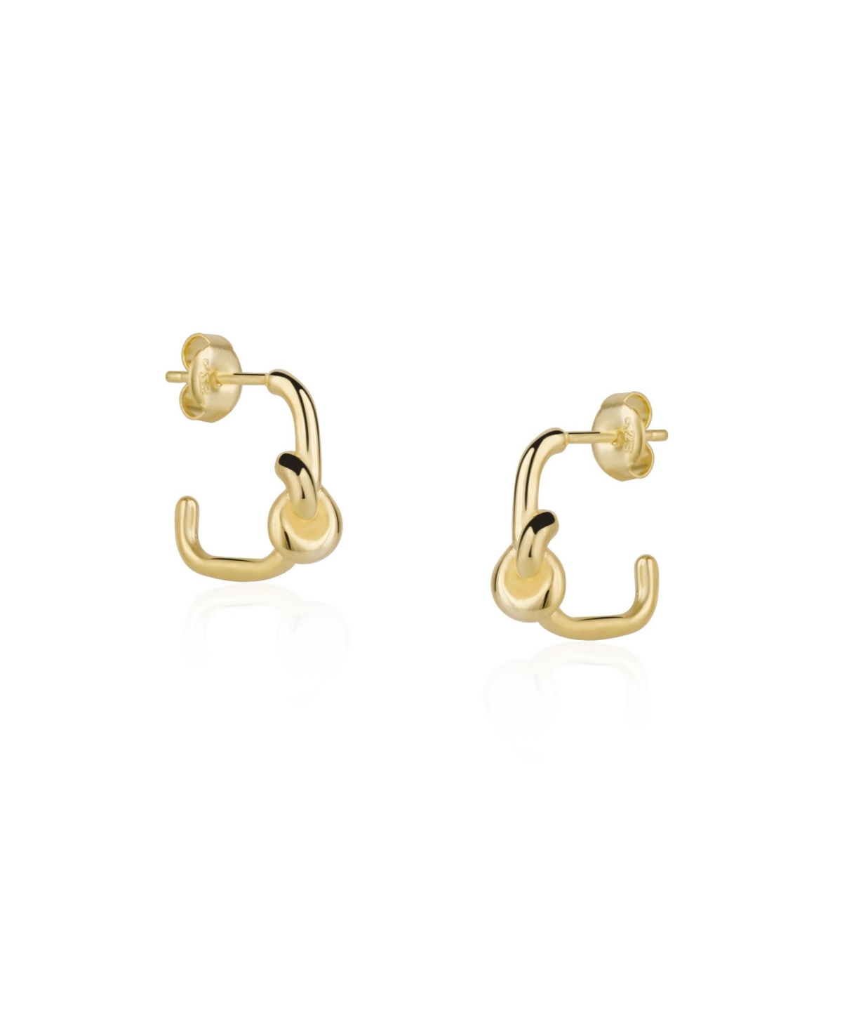 Click here for Spero London Semi Hoop Knot Sterling Silver Earrin... prices