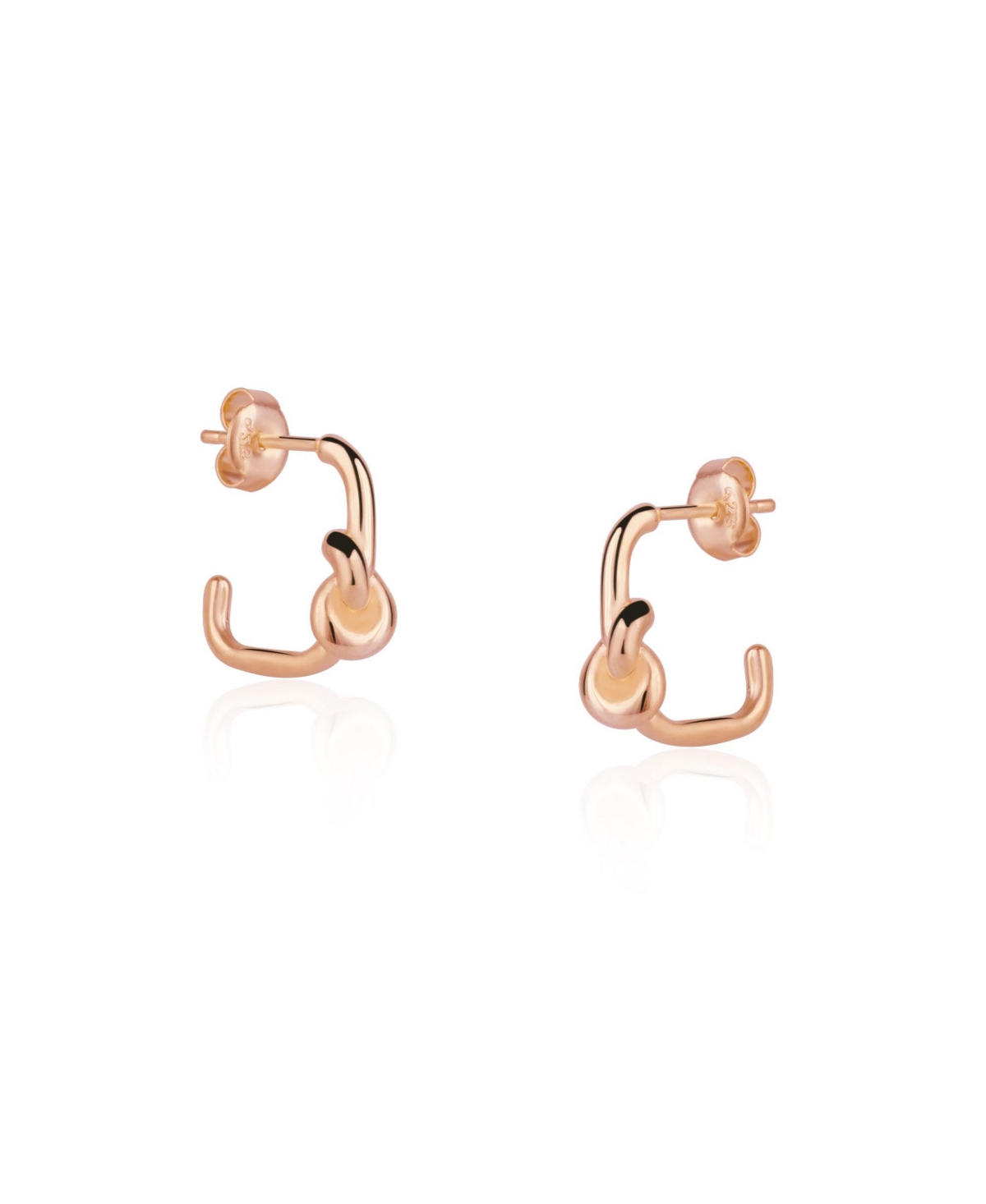 Click here for Spero London Semi Hoop Knot Sterling Silver Earrin... prices