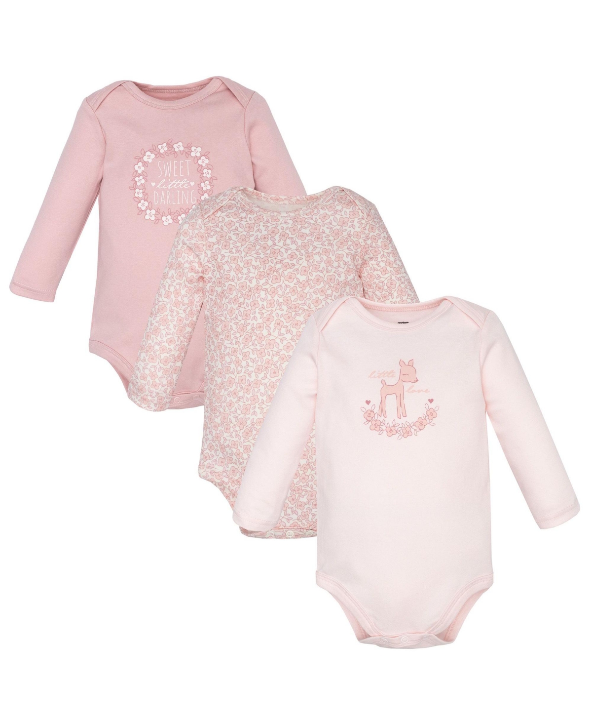 Click here for Hudson Baby Cotton Long-Sleeve Bodysuits 3-Pack  L... prices