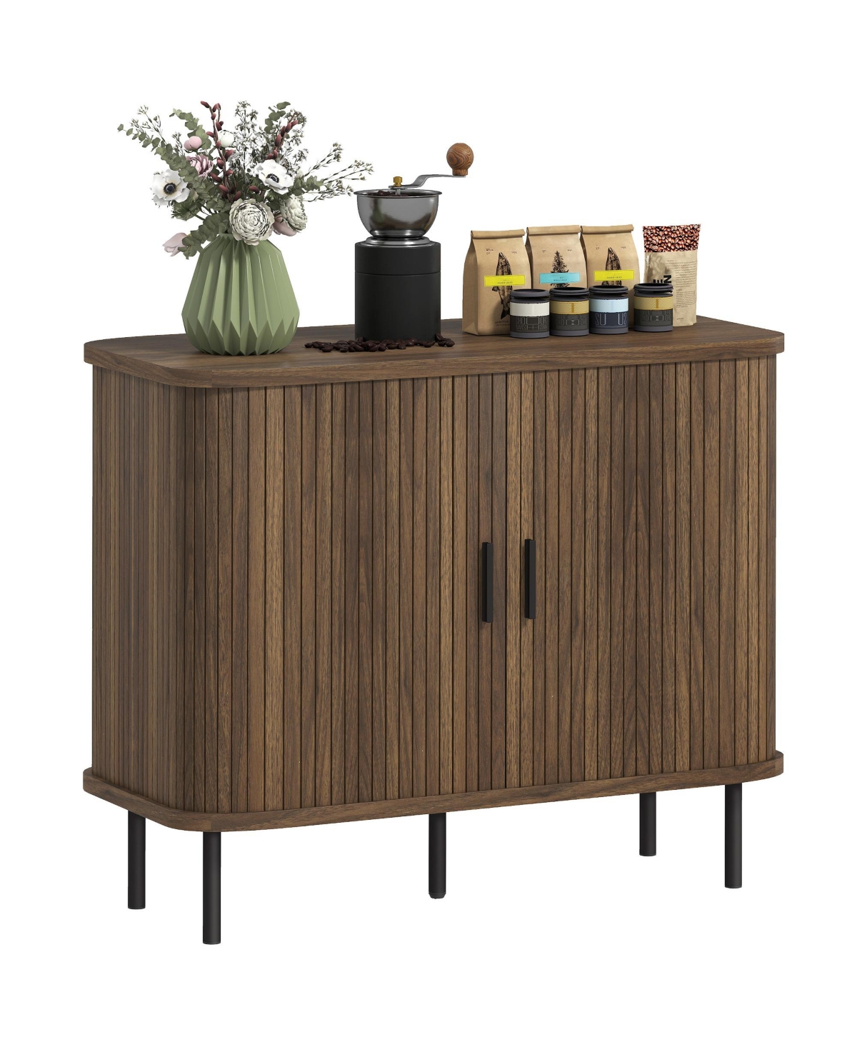 Click here for Homcom 35.4" Sideboard Buffet Cabinet  Slatte... prices