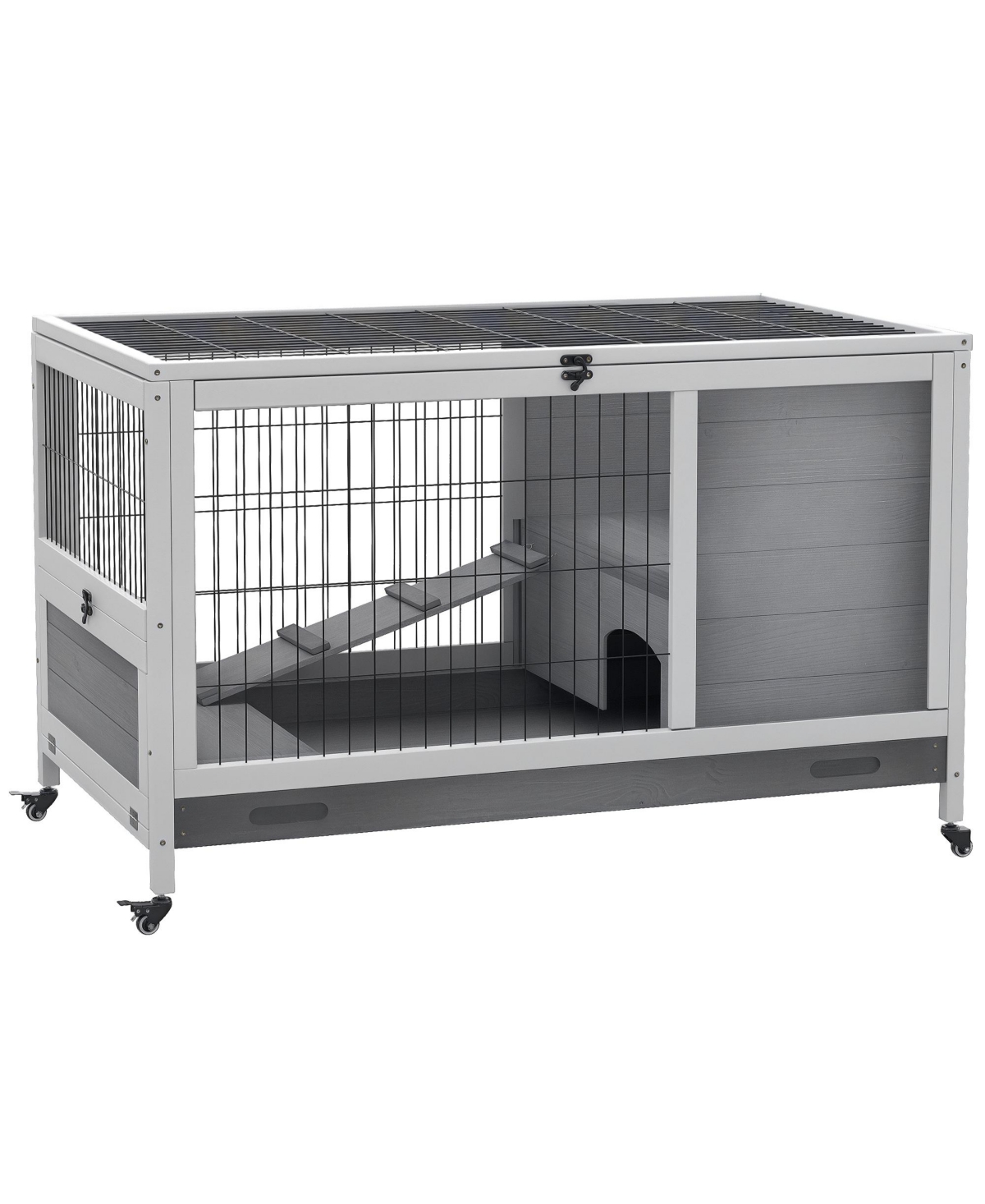 Click here for PawHut Rabbit Hutch Indoor Small Animal House w/ P... prices