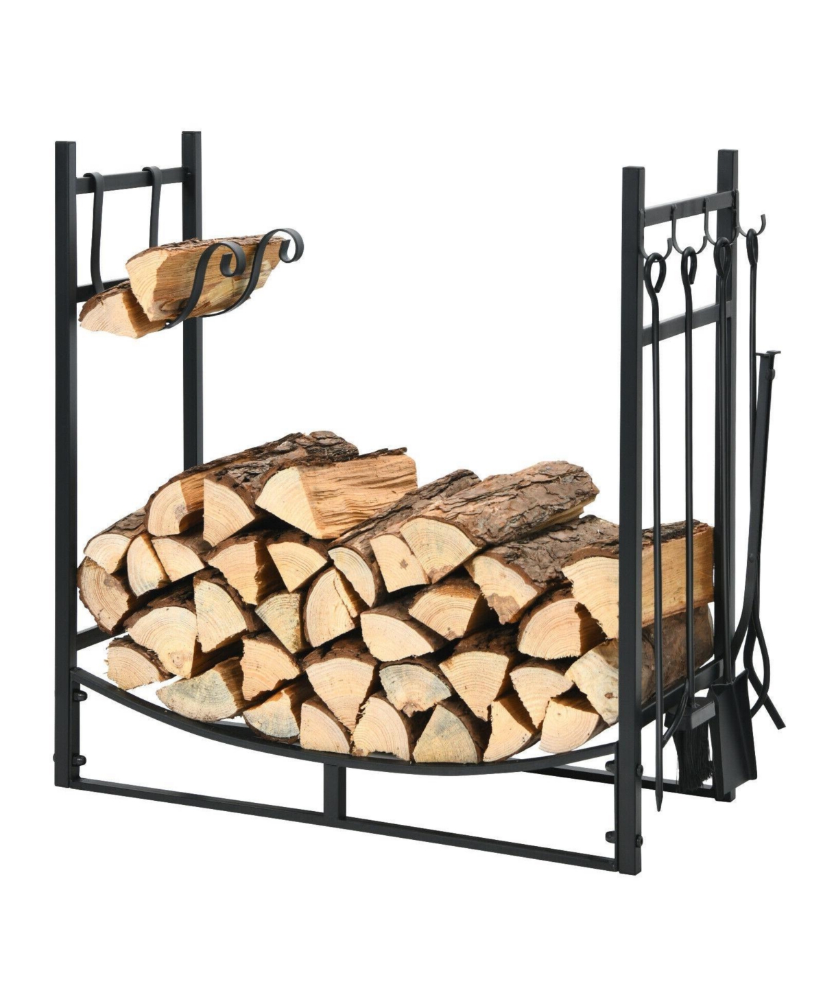 Click here for Sugift 30 Inch Firewood Rack with 4 Tool Set Kindl... prices