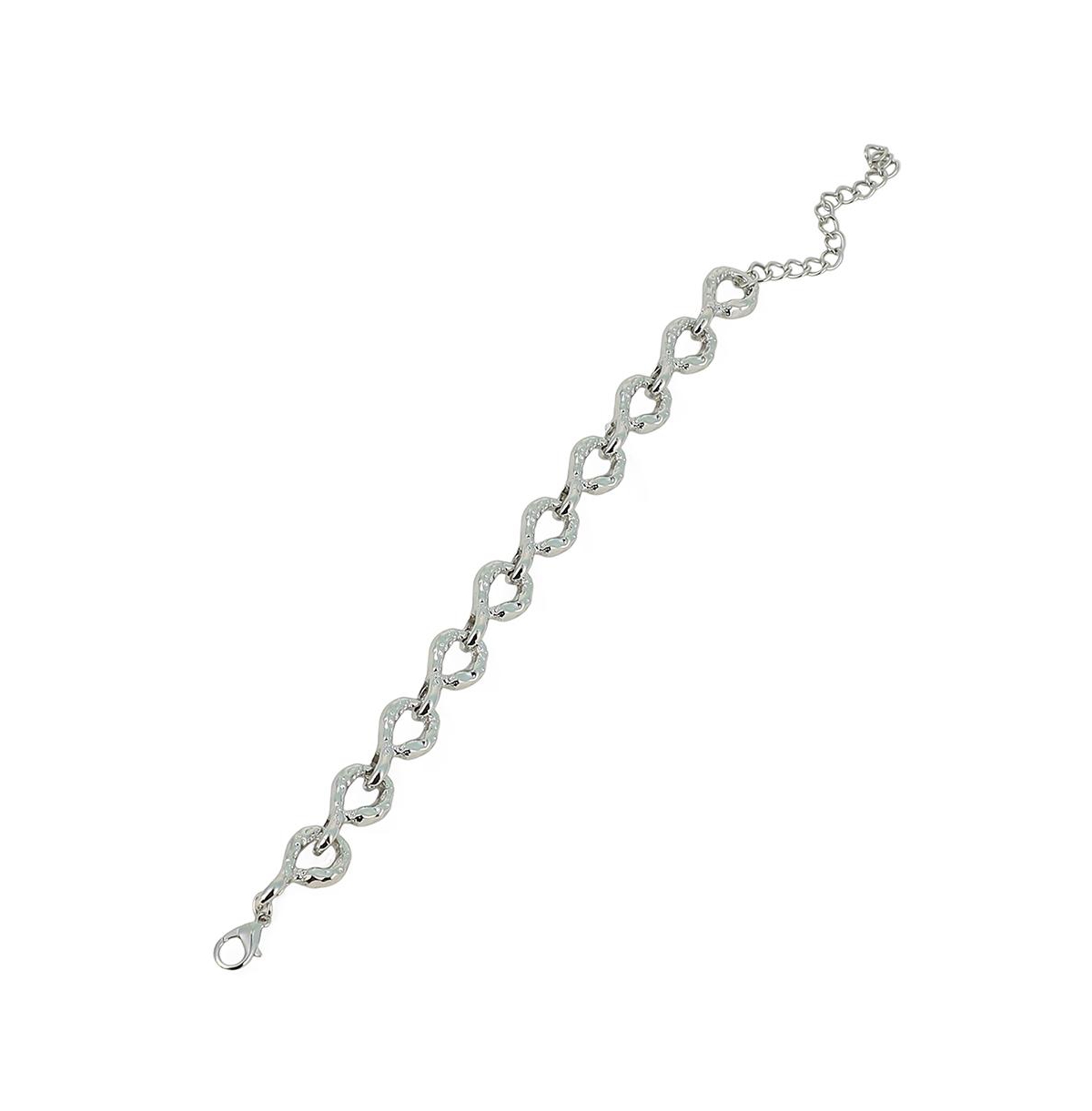 Click here for Womens The Hammered Orb-Link Chain Bracelet - Chro... prices