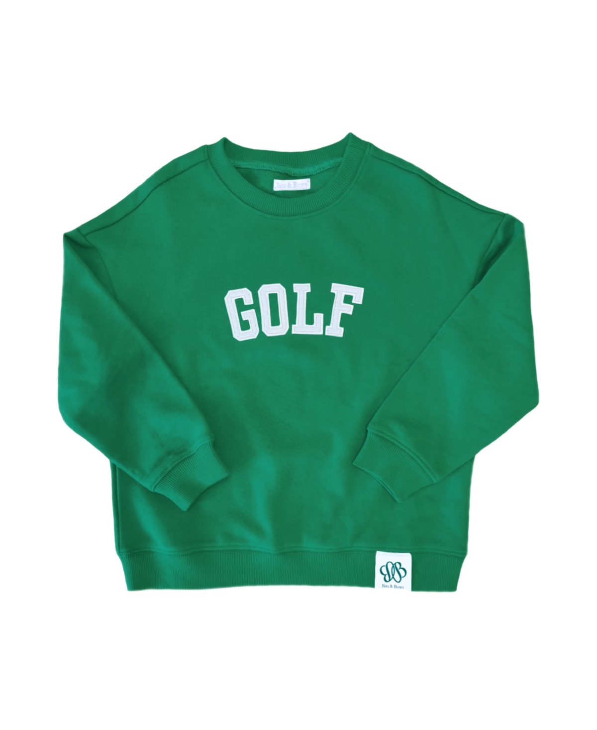 Bits & Bows Baby Golf Cotton Crewneck Sweatshirt - Green